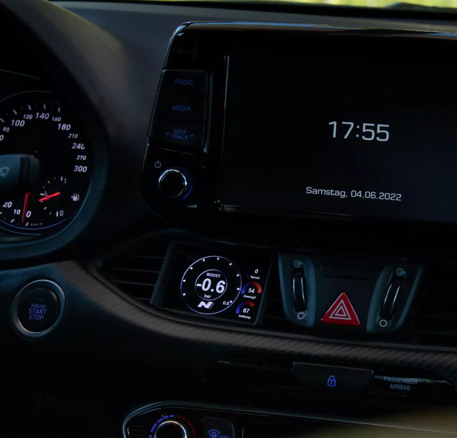 CANchecked MFD28 Gen.2 data display suitable for Hyundai i30N | 21hyn15